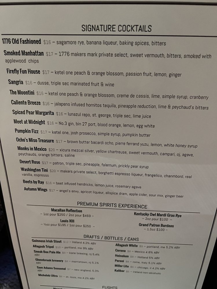 1776 by David Burke Menu (Full Menu Update 2026)