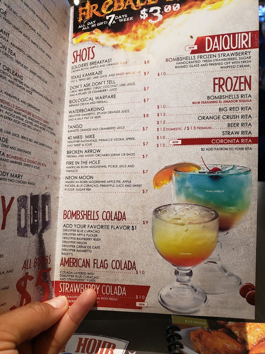 Bombshells Restaurant Bar Menu (Full Menu Update 2026)