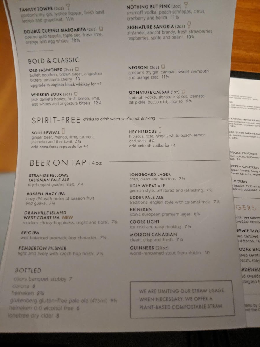 Cactus Club Cafe Menu (Full Menu Update 2026)
