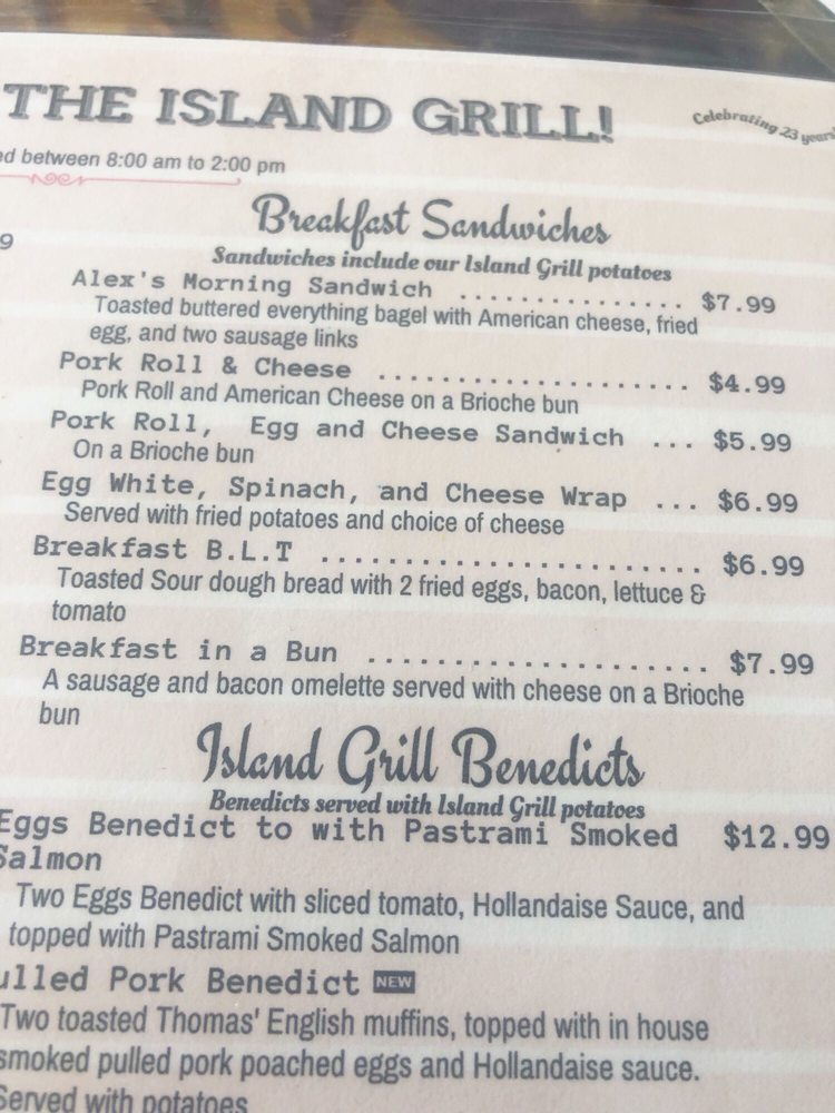 Island Grill Seafood Steakhouse Menu (Full Menu Update 2026)