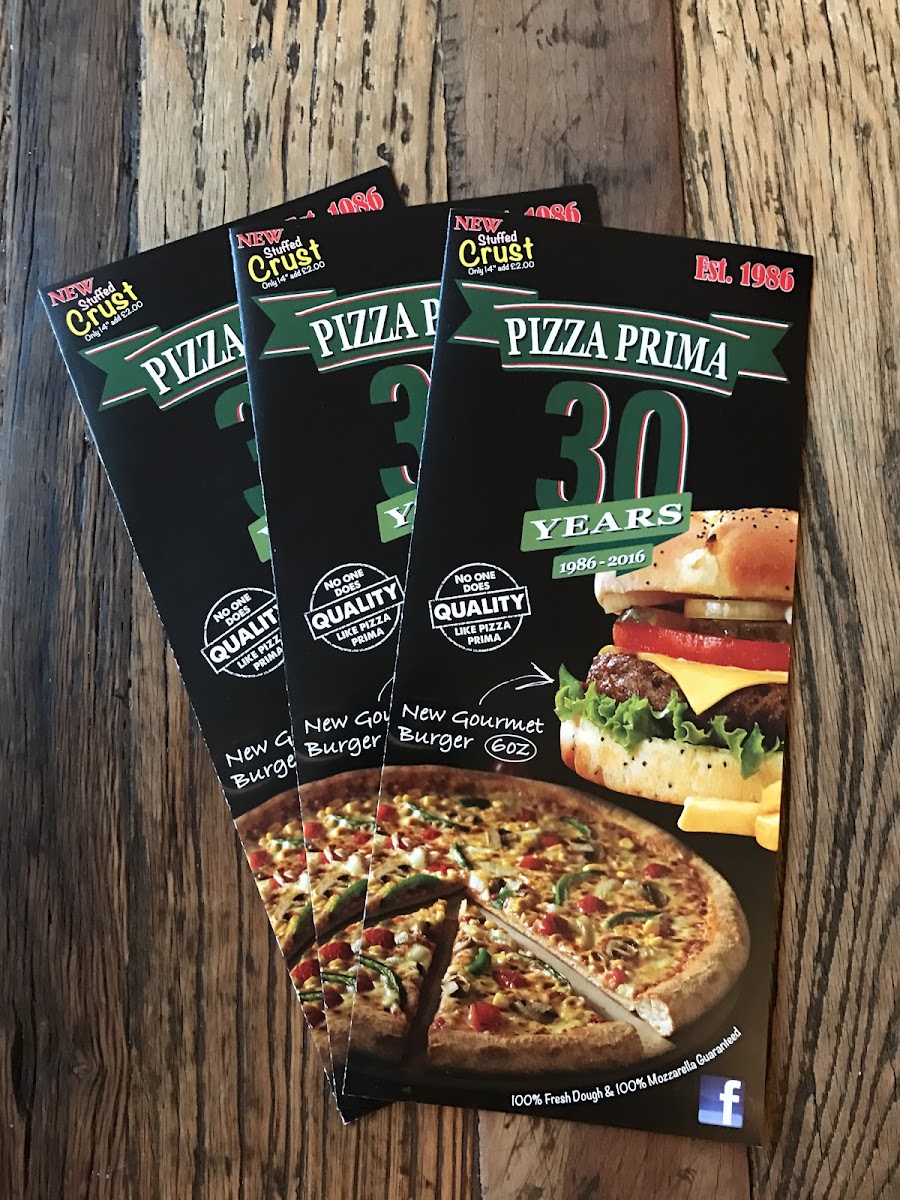 Pizza Prima Menu (Full Menu Update 2026)