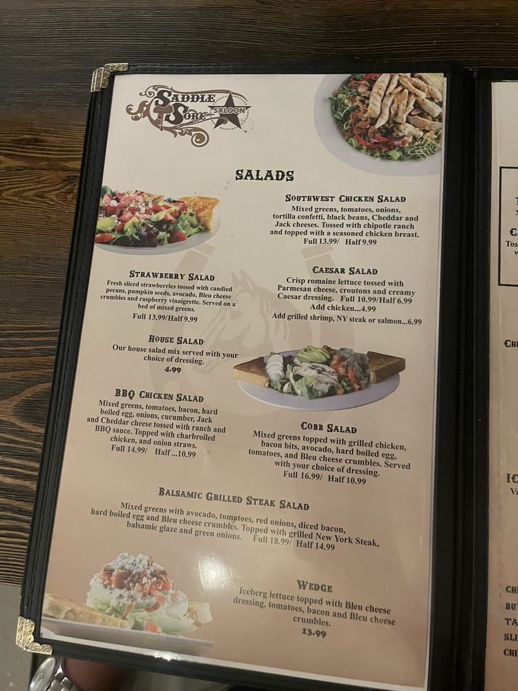Saddle Sore Eatery Saloon Menu (Full Menu Update 2026)