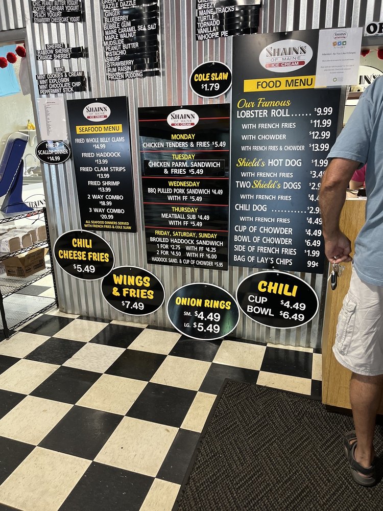 Shain's Of Maine Menu (Full Menu Update 2026)